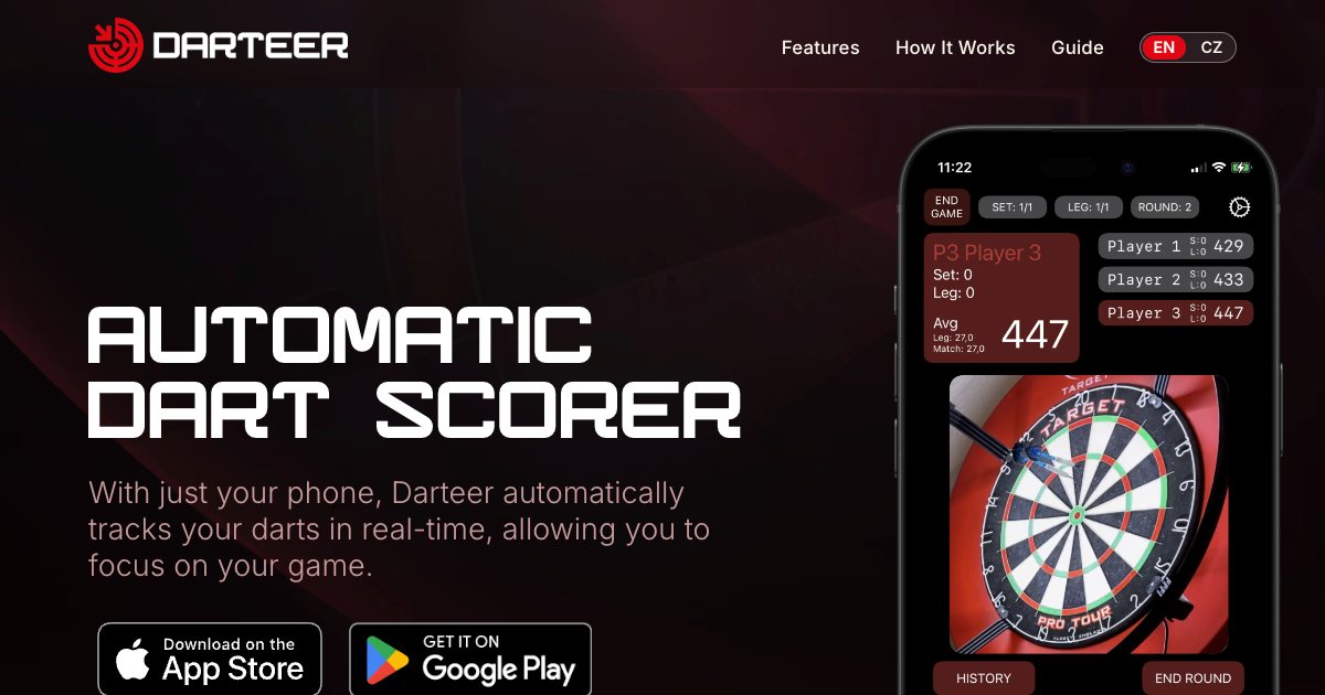 Darteer - Automatic Dart Scorer | AI-Powered Dart Tracking